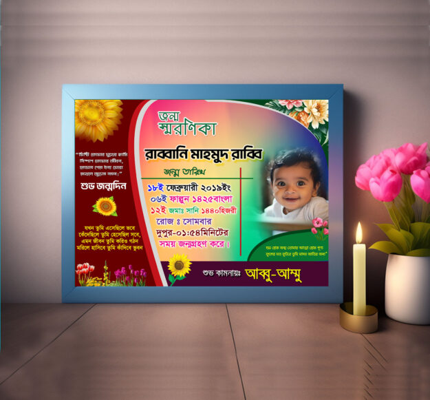 জন্ম স্মরনিকা ডিজাইন, Jonmo Soronika Design - Tech Aminul 450